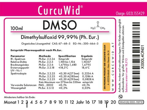 2 x Dimethylsulfoxid DMSO 100ml | curcuwid GmbH